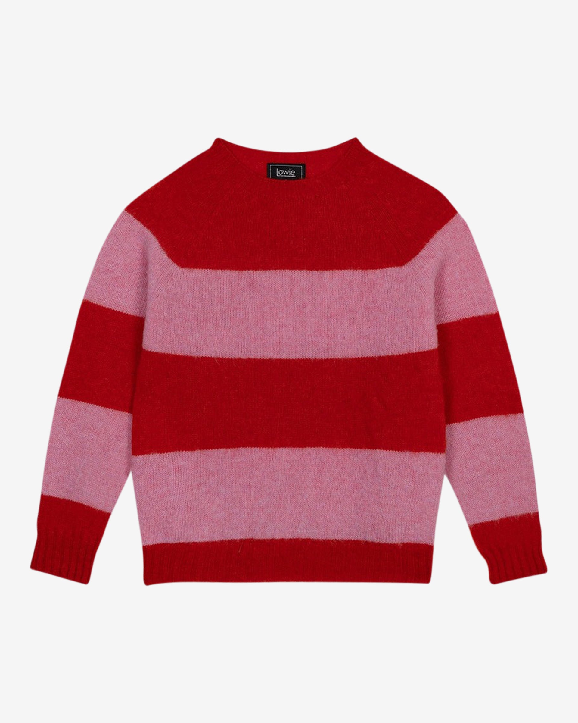 Lowie Pink, Red Stripe Scottish Jumper