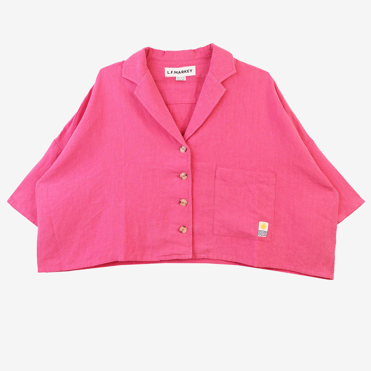 L F Markey Pink Maxim Linen Shirt – Lowie