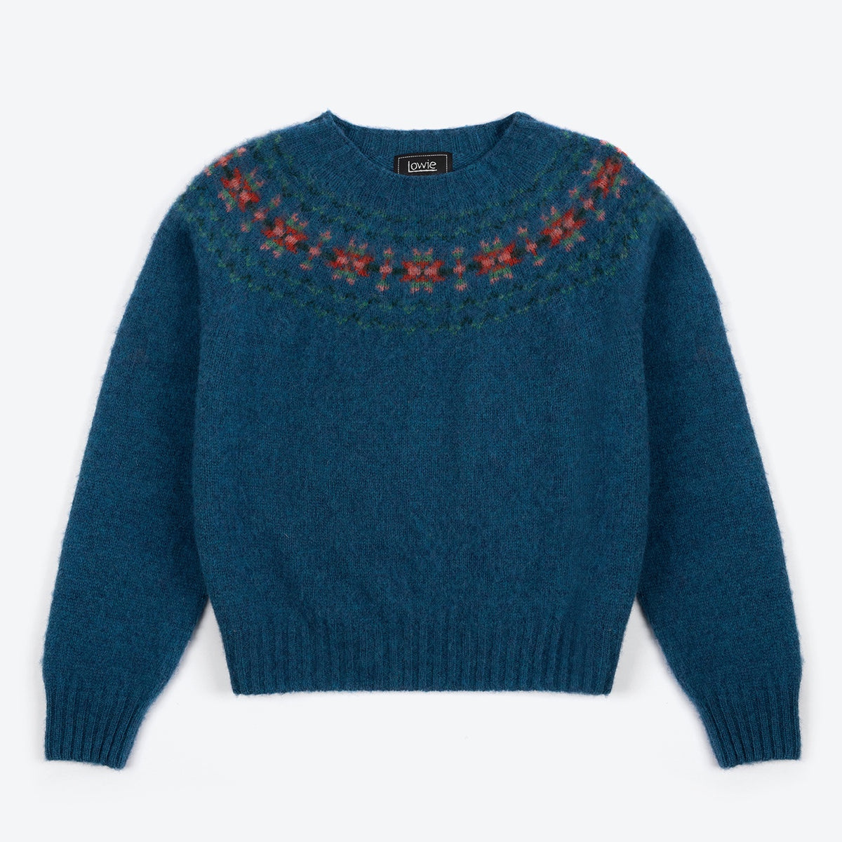 Lowie Blue Fair Isle Yoke Jumper