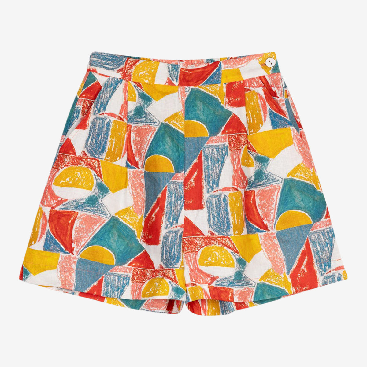 Lowie Margot Print Linen Shorts